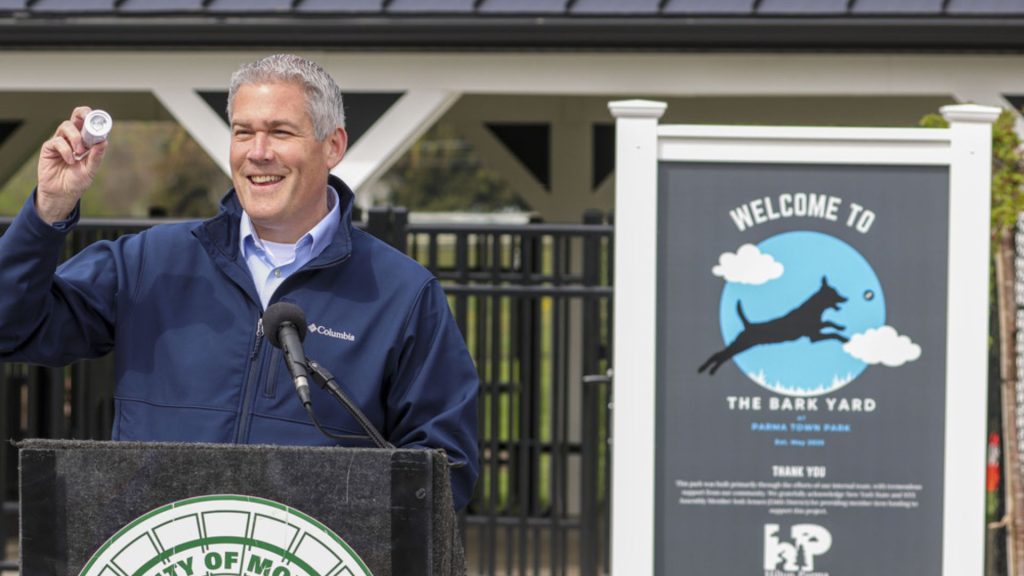Monroe County Executive Adam Bello and Town of Parma open new dog park ...
