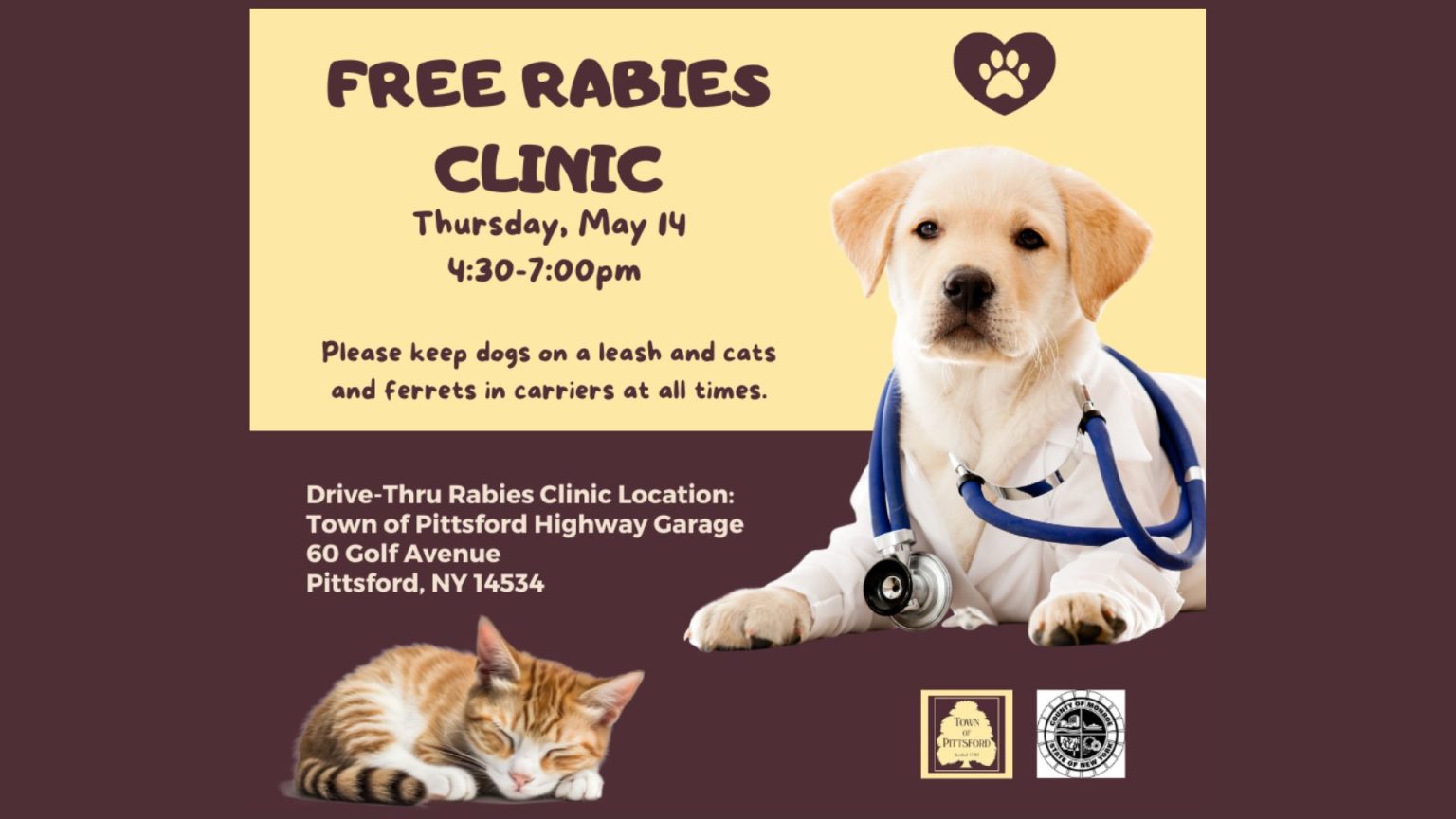 Free rabies vaccine drive-through clinic returns on May 14 2026 ...